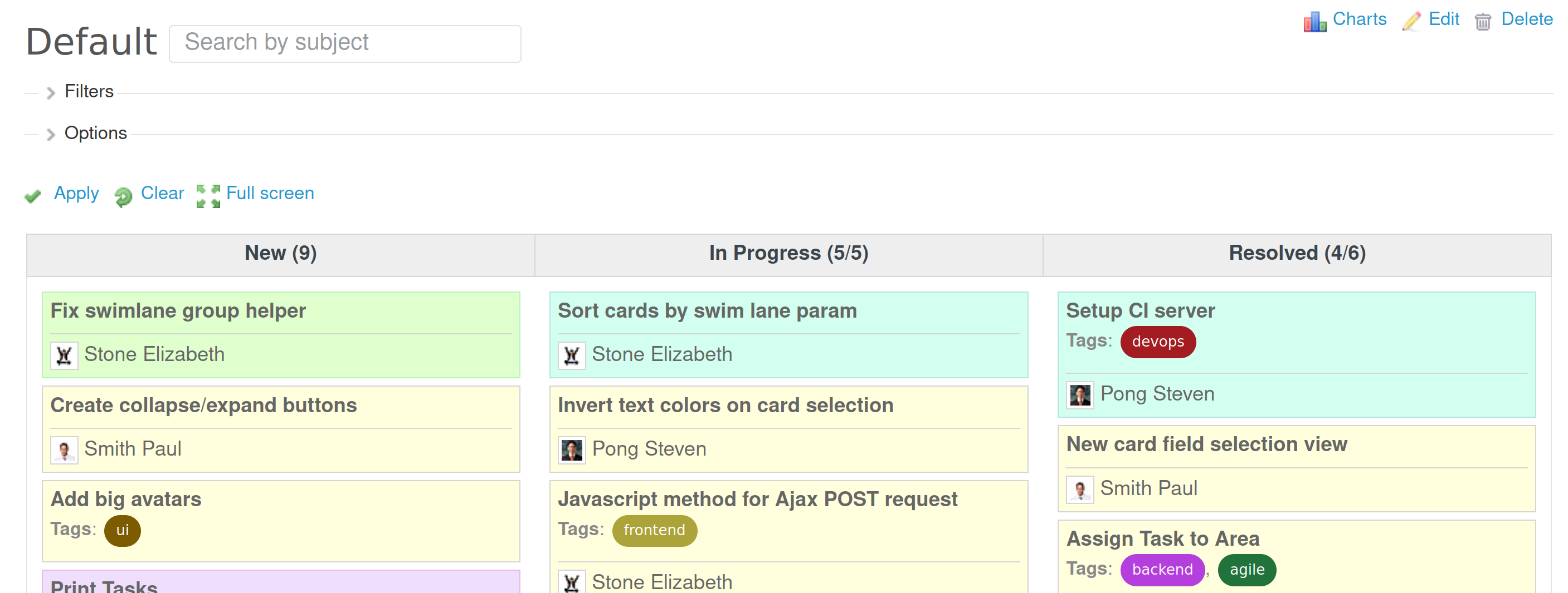 Changing the order of Agile columns | RedmineUP Help | Agile plugin documentation