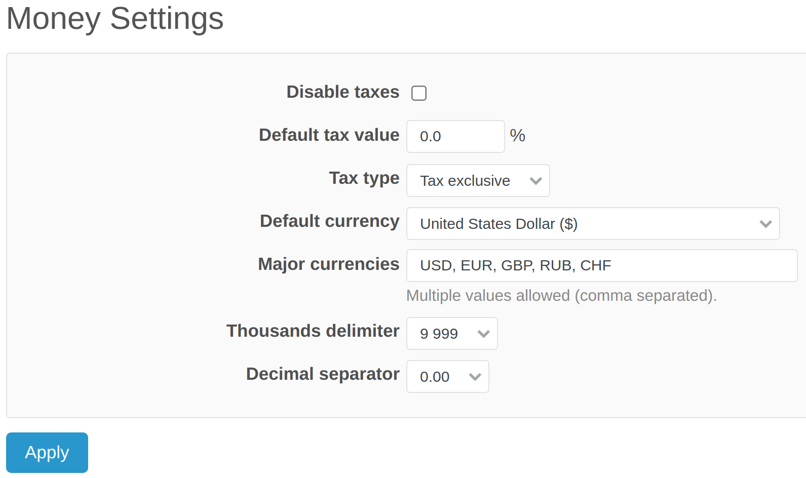 How to change major currencies? | RedmineUP Help | CRM plugin documentation