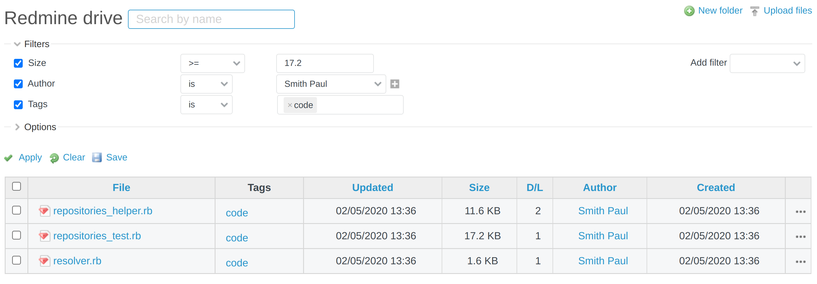 An article that shows how to save a query in the Drive plugin | RedmineUP Help | Drive plugin ...