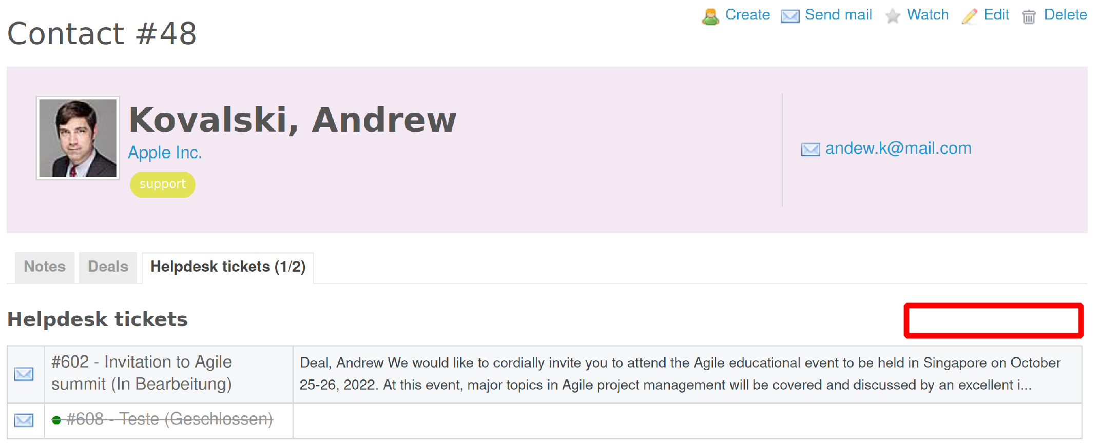A troubleshooting guide that will help you return back the "new ticket" button to a contact ...