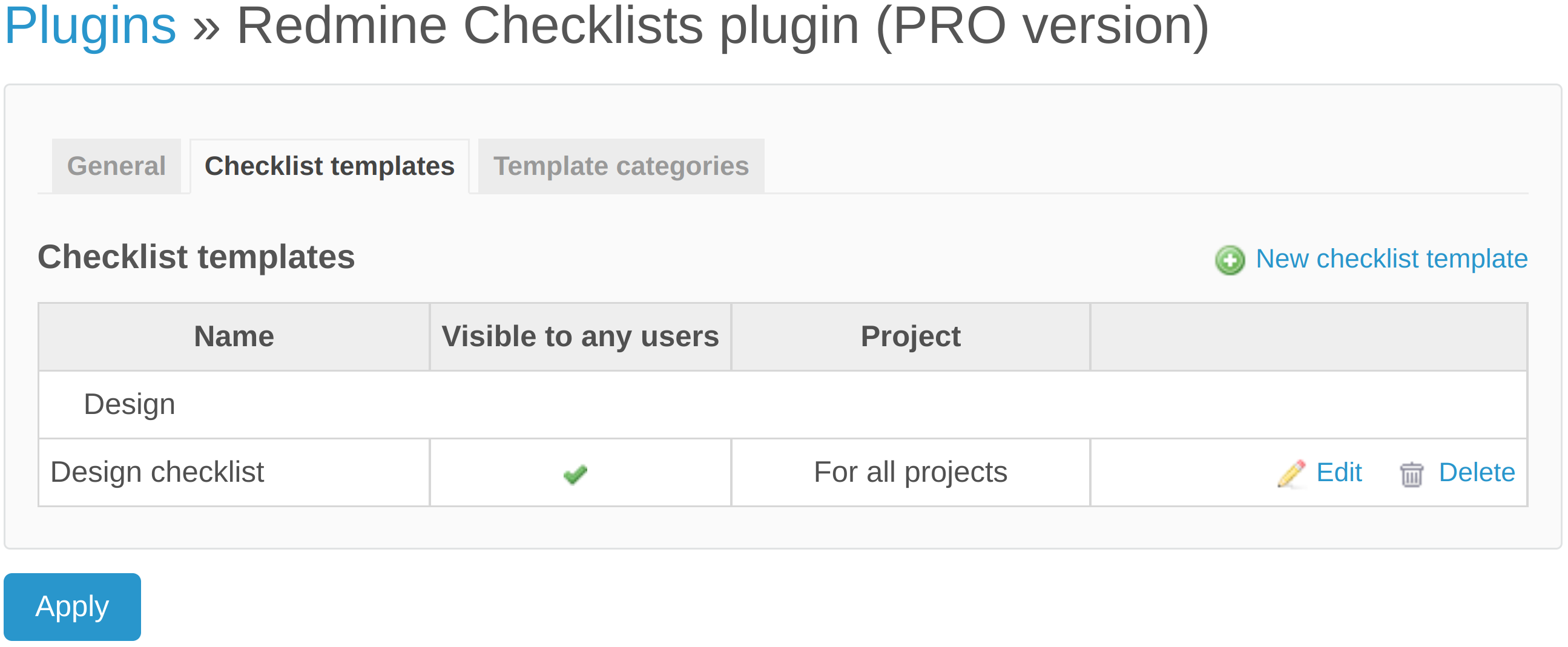Why I do not see the "default" option? | Checklists plugin documentation