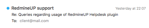 Personalized email replies | RedmineUP Help | Helpdesk plugin documentation