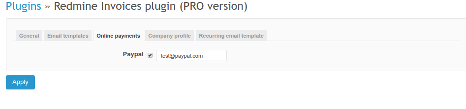 Paypal button | RedmineUP Help | Invoices plugin documentation