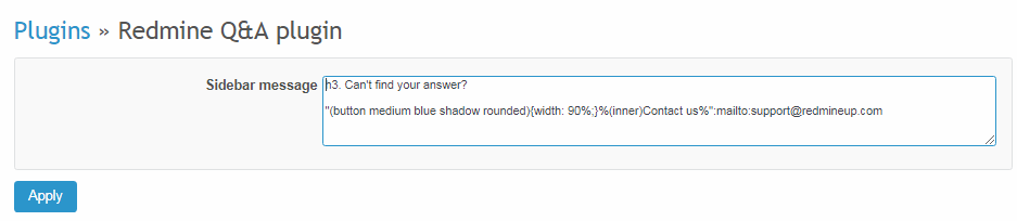 General settings for Questions plugin | RedmineUP Help | Questions plugin documentation