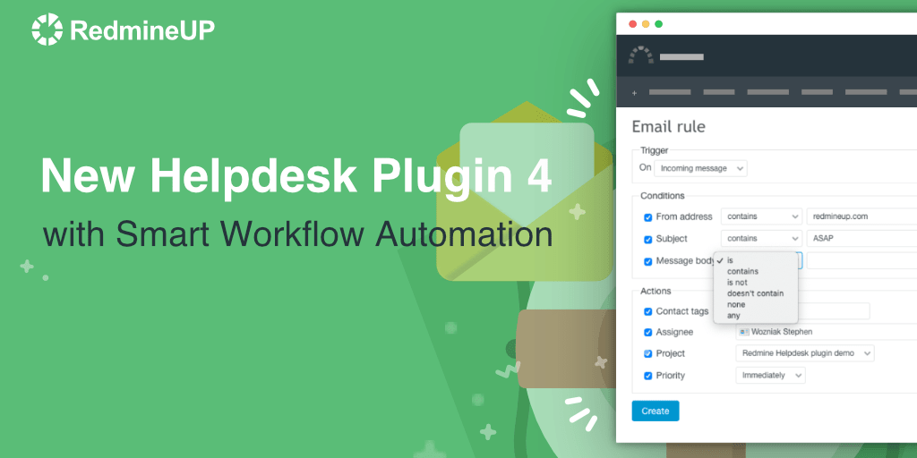 What's new in Redmine Helpdesk plugin