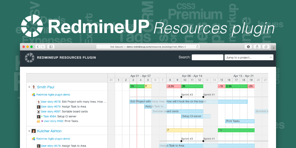 Resource allocation and management for Redmine | RedmineUP Resources Plugin