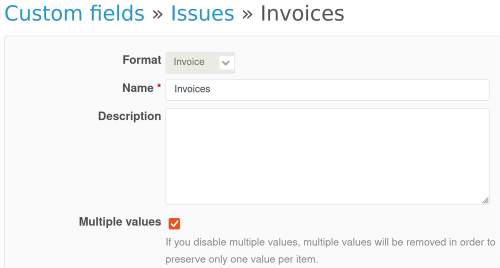 Invoices and expenses custom fields | RedmineUP Help | Invoices plugin documentation