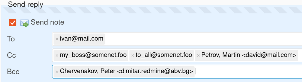 CC and BCC | RedmineUP Help | Helpdesk plugin documentation