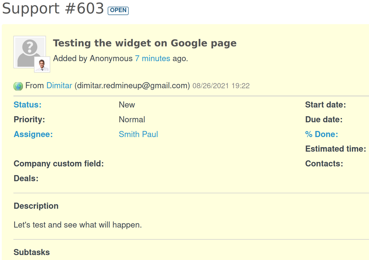 Helpdesk Widget setup on any website | RedmineUP Help | Helpdesk plugin documentation