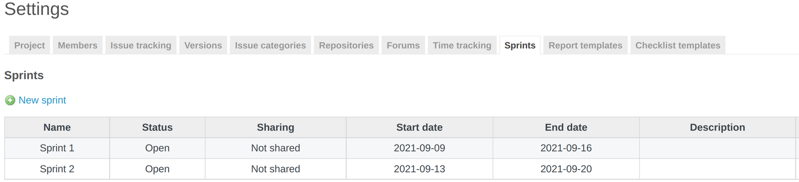 Allow overlapping Sprints | RedmineUP Help | Agile plugin documentation