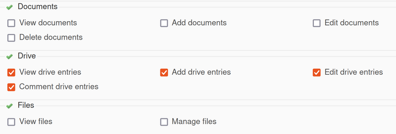 Access management for the Drive plugin | RedmineUP Help | Drive plugin documentation
