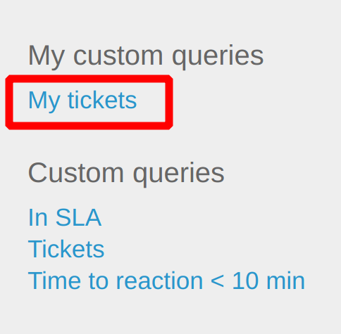 An article that shows how to save a query with tickets for the Helpdesk ...