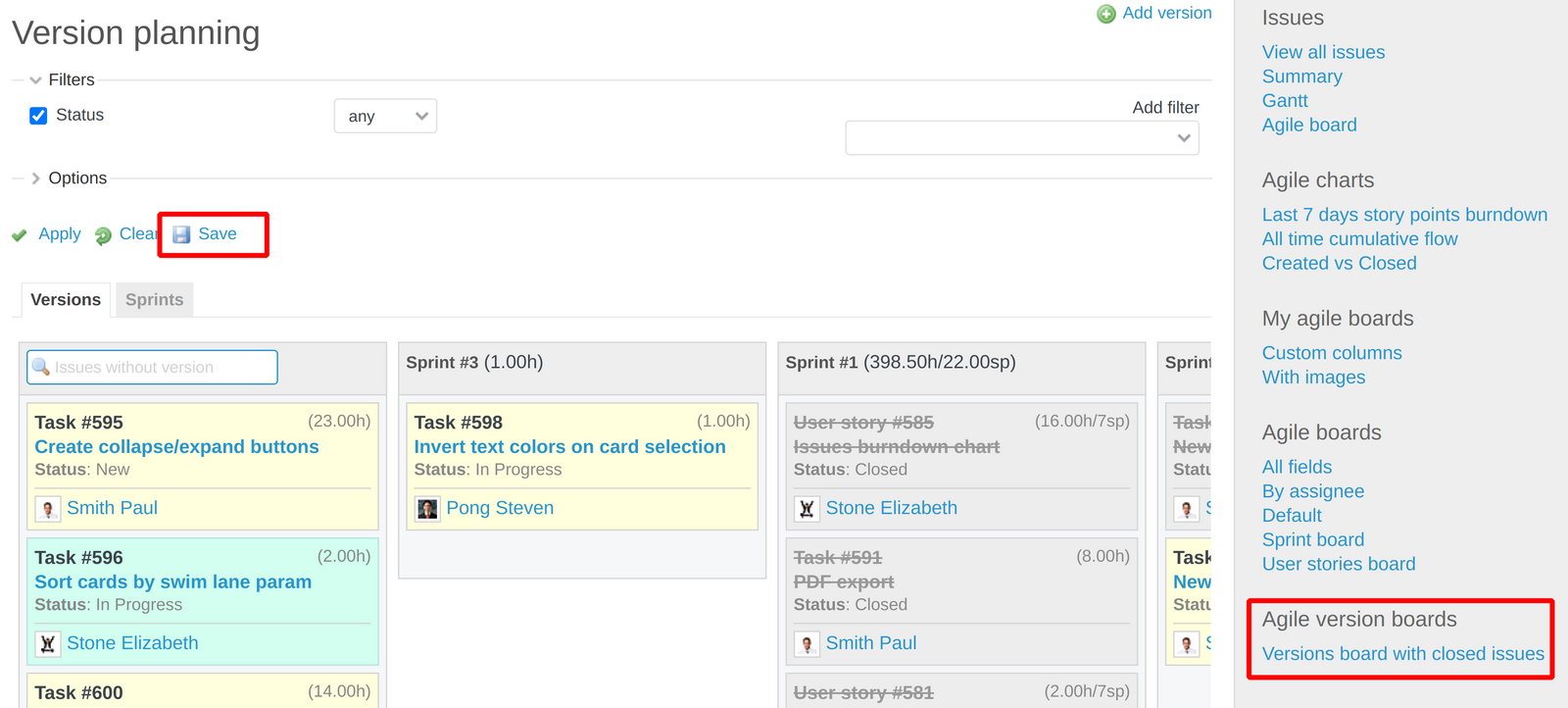 Setting up your first board | Agile plugin documentation