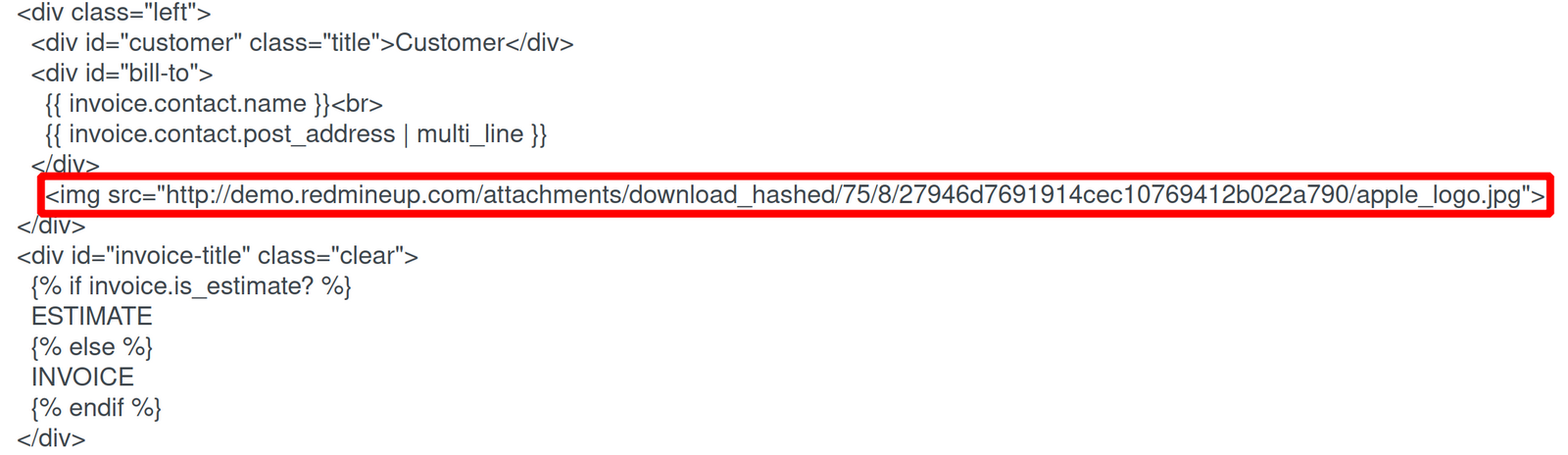 How to add an image in a custom invoice template? | Invoices plugin documentation