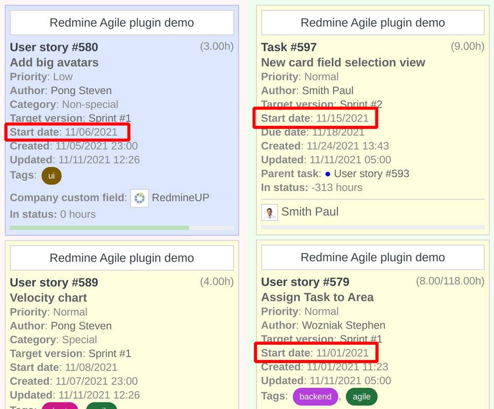 Card Fields | Agile plugin documentation