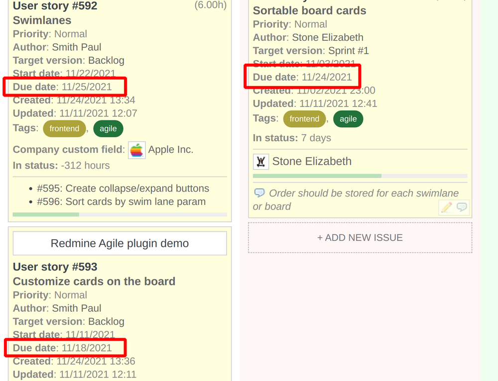 Card Fields | Agile plugin documentation