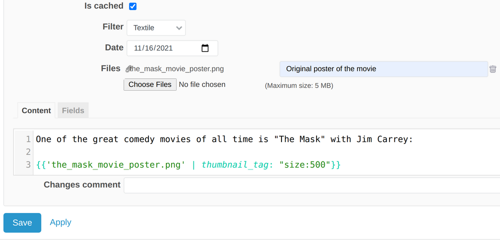 Images | CMS plugin documentation