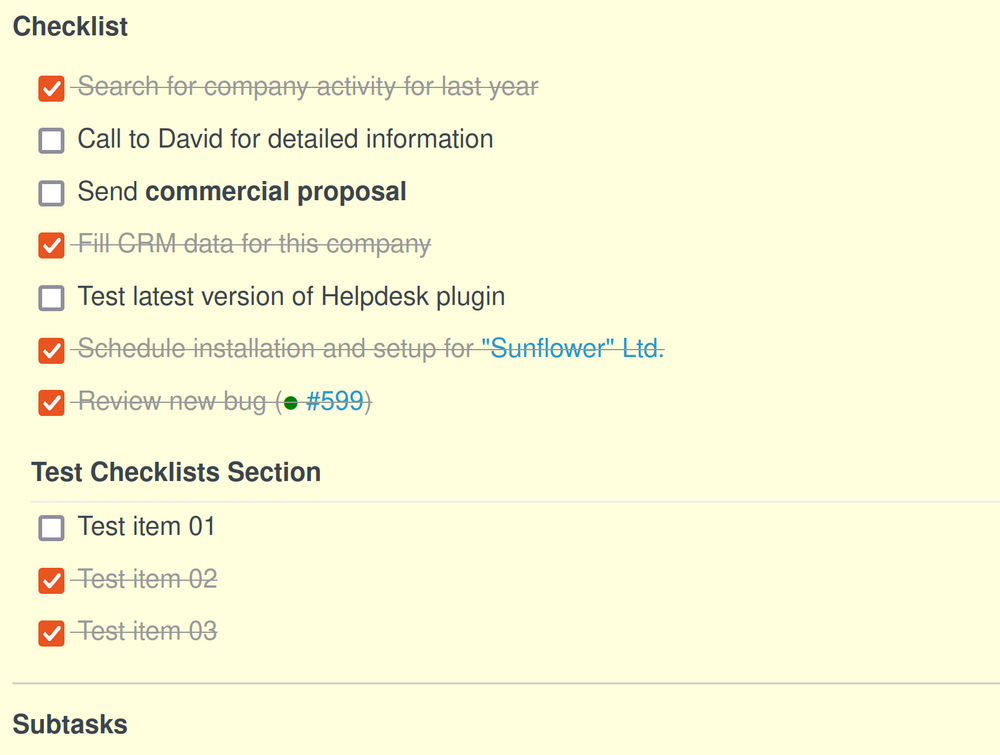 Why "New section" button is not working? | Checklists plugin documentation