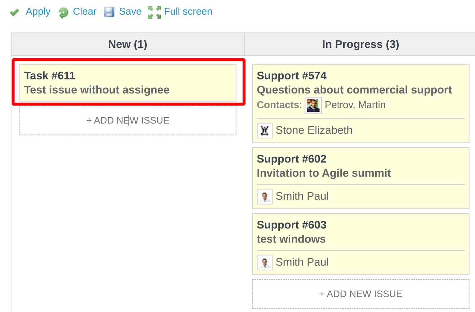 On board editing | RedmineUP Help | Agile plugin documentation