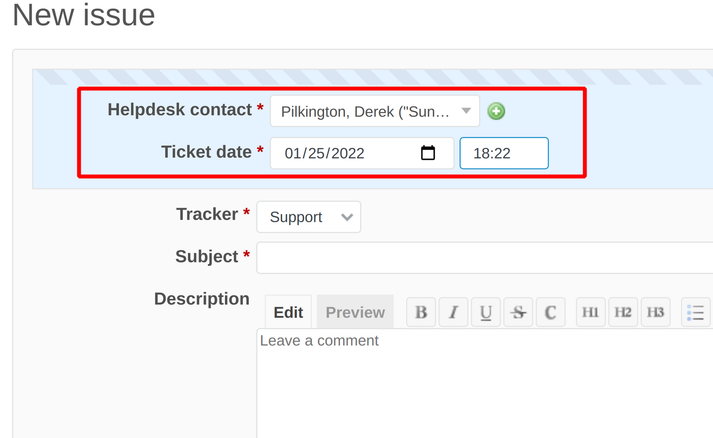 How to create a ticket manually | RedmineUP Help | Helpdesk plugin documentation