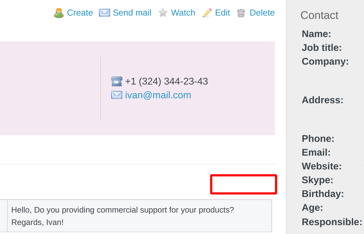 How to create a ticket manually | RedmineUP Help | Helpdesk plugin documentation