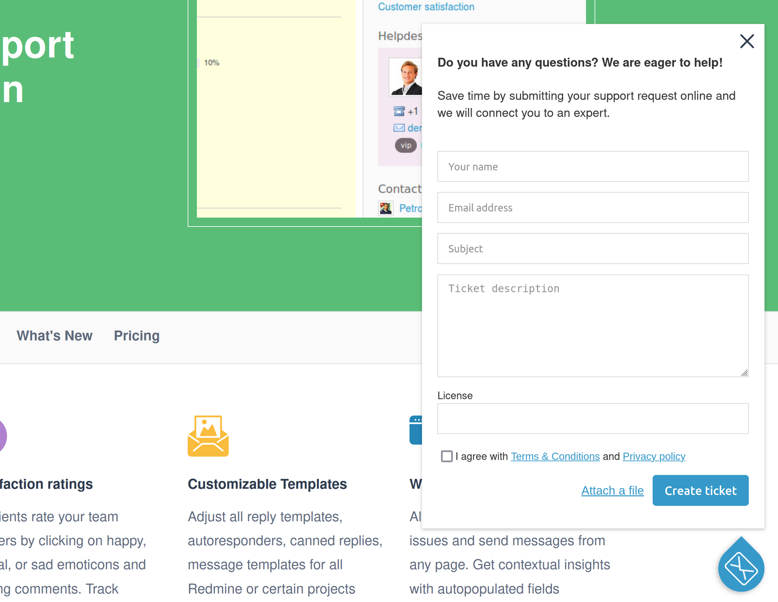 Three ways of creating Helpdesk tickets | Helpdesk plugin documentation