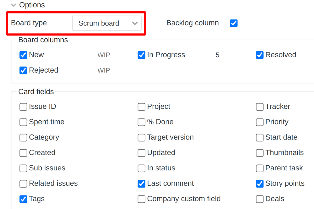 A guide that will teach you how to display the Sprint filter on the Agile board | RedmineUP Help ...