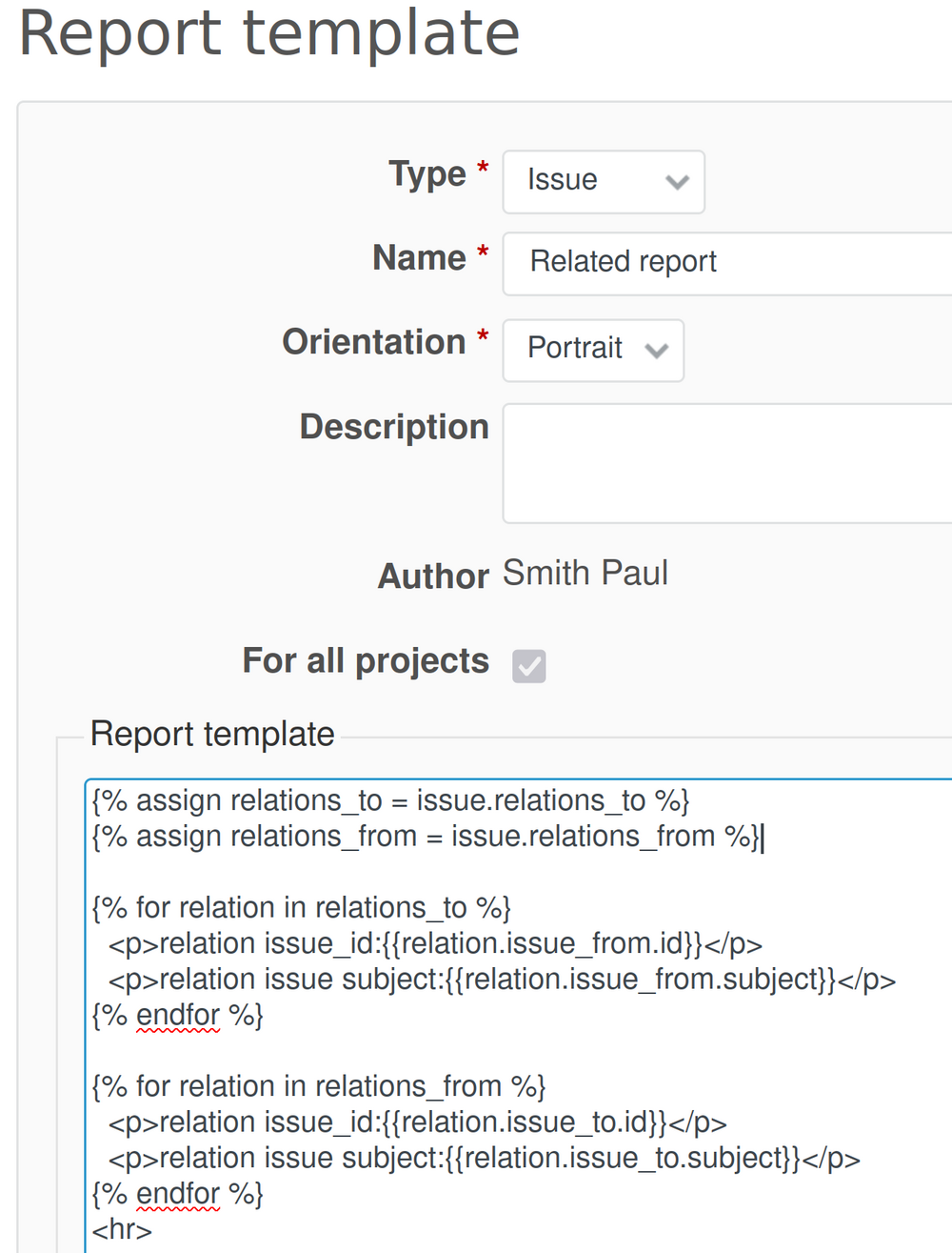How to print related issues in Redmine via the Reporter plugin | RedmineUP Help | Reporter ...