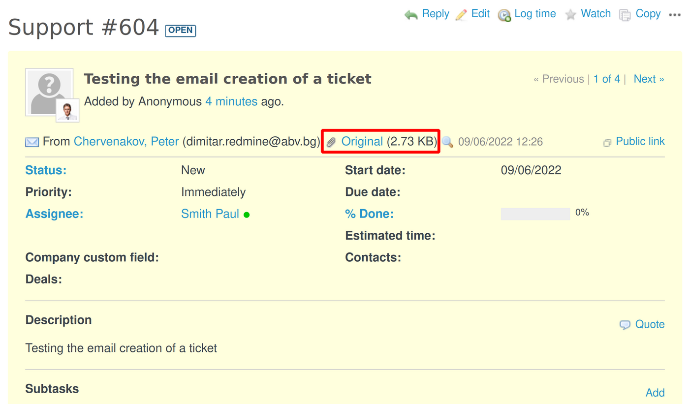A FAQ guide that will teach you to know why there is no eml original message in the ticket ...