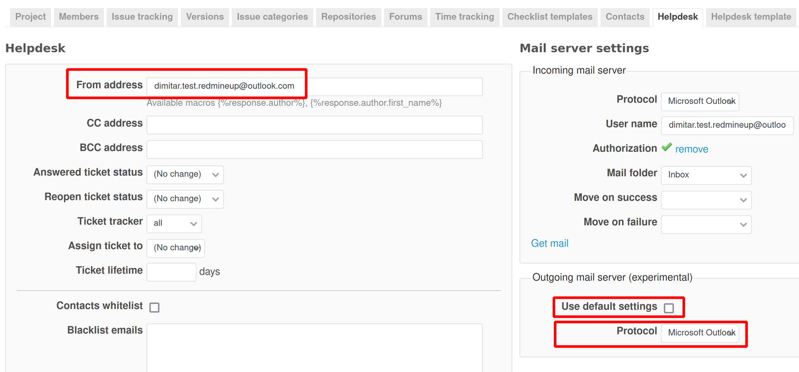 Setting up OAuth Microsoft Outlook | Helpdesk plugin documentation