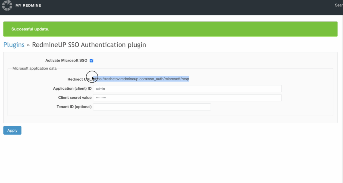 Secure Access to RedmineUP Accounts with Azure AD | Integrations