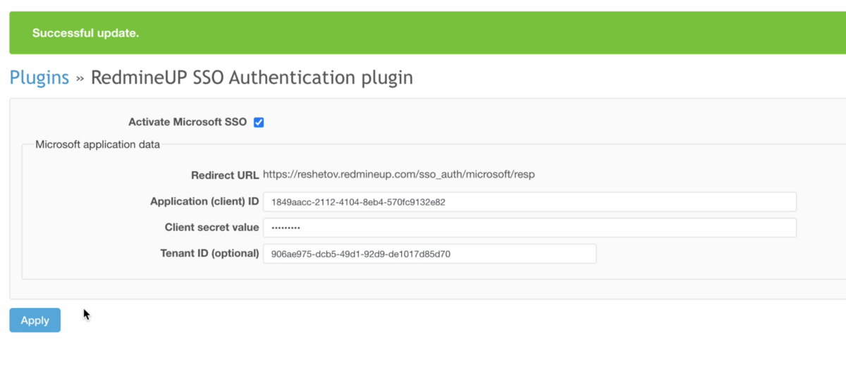 Secure Access to RedmineUP Accounts with Azure AD | Integrations