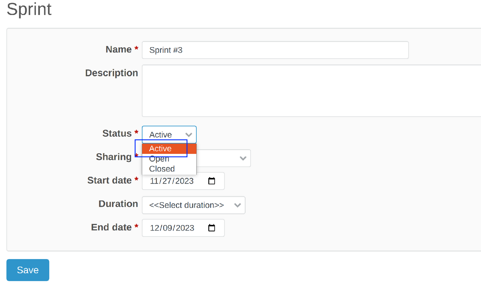 How To Make A Default Sprint On The Agile Board Agile Plugin Documentation