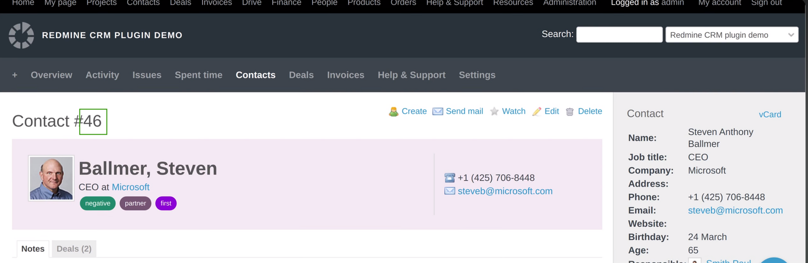 Adding a Contact in Issues CSV import | CRM plugin documentation
