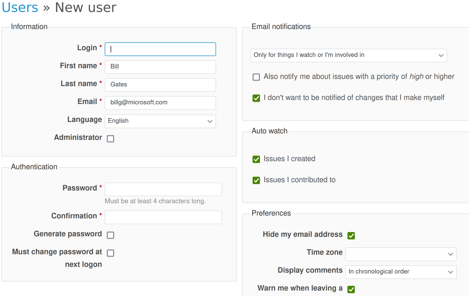 Creating a person (user) from a contact | CRM plugin documentation