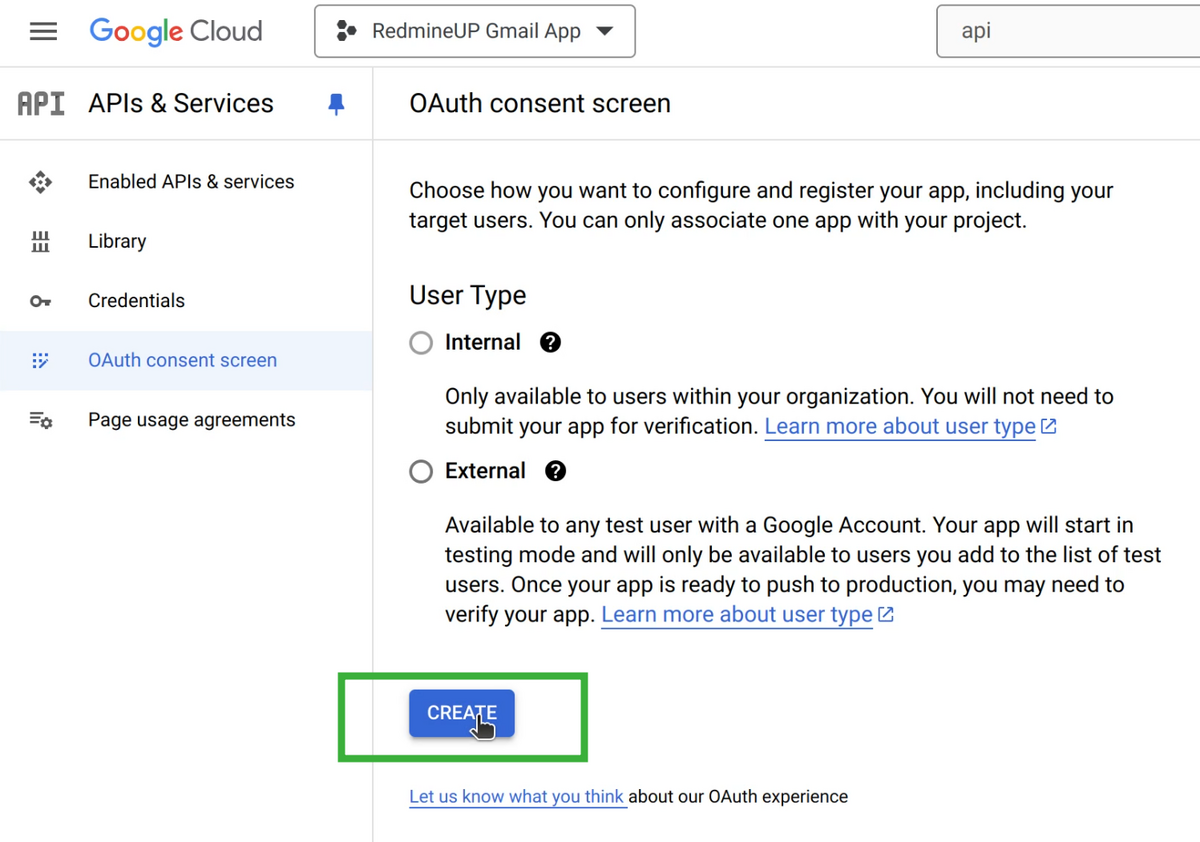 Gmail OAuth Configuration | Helpdesk plugin documentation
