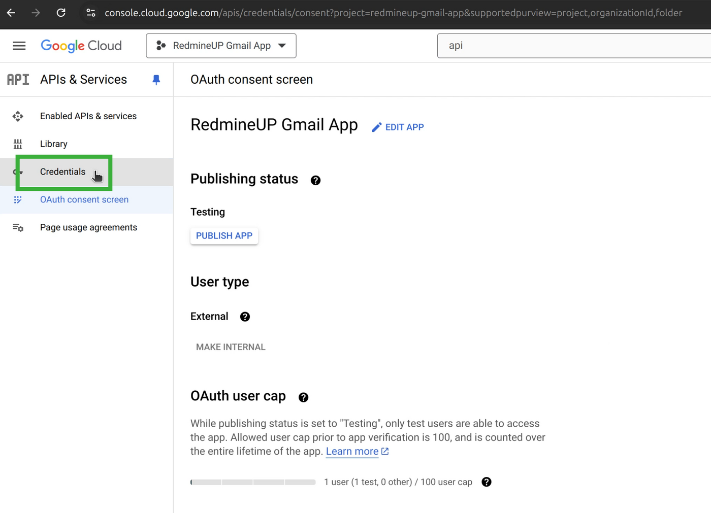 Gmail OAuth Configuration | Helpdesk plugin documentation