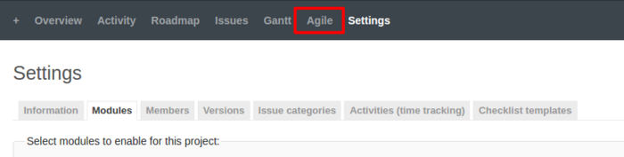 Setting up your first board | Agile plugin documentation