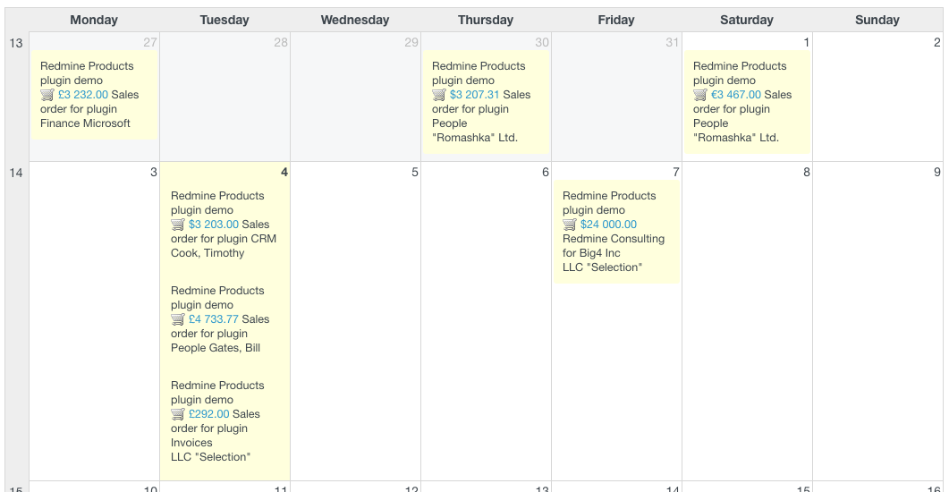 Redmine Calendar Views - overview, use, settings, examples | RedmineUP Blog