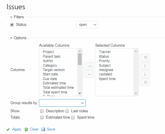 Redmine Issues list | Redmine Help & Support
