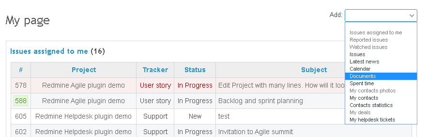 Redmine User page | Redmine Help & Support
