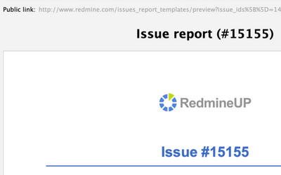 Export Redmine Issues to PDF Reports | RedmineUP Reporter Plugin