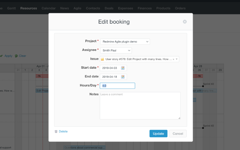 Resource allocation and management for Redmine | RedmineUP Resources Plugin