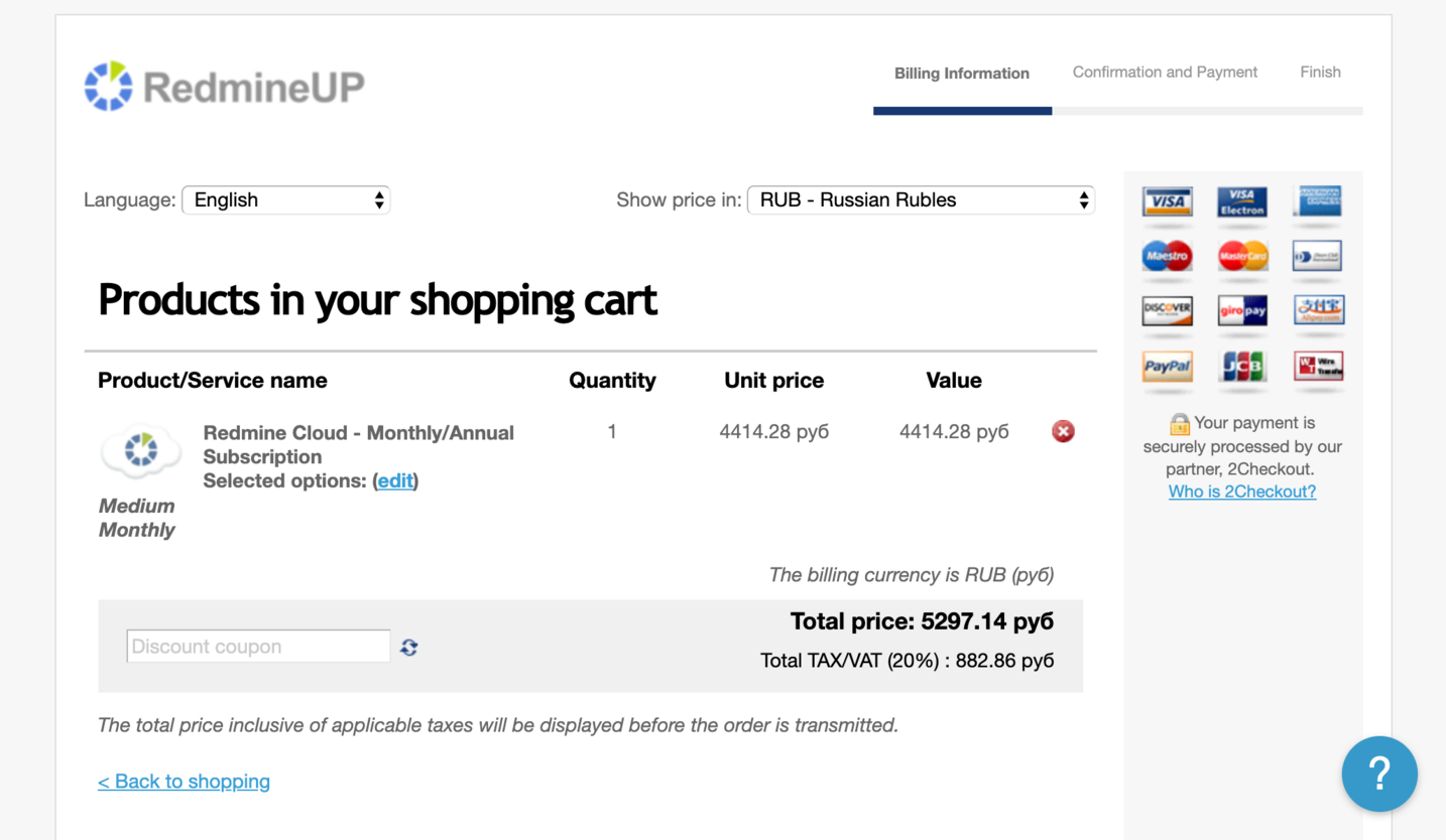How to create free Redmine account? | F.A.Q.
